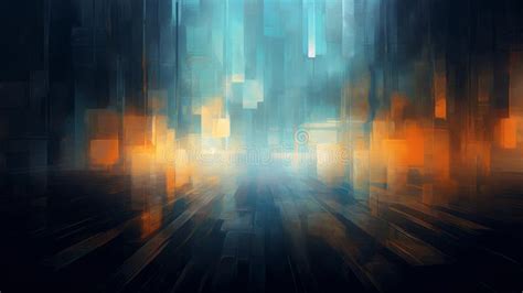Abstract Digital Cyber Background Big Data Code Matrix Futuristic Digital Art Style