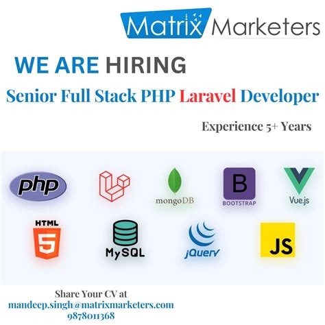 Mandeep Singh On Linkedin Dearjobseekers Jobposition Full Stack Php Laravel Developer Php