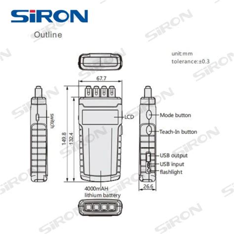Siron Sensor Tester Kit 4000mah Battery Portable Applicable For