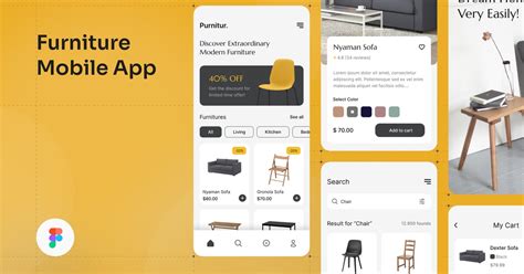 Furniture Mobile App Ui Kit Ux And Ui Kits Ft Mobile And Ui Envato