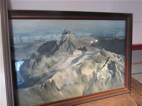 David Shepherd A David Shepherd Print Of Mountain Scape Framed And