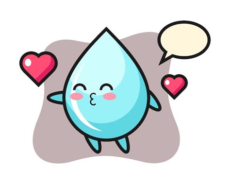 Mascote Do Personagem De Gota De água Como Um Repórter Estilo Bonito