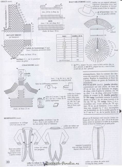 Вязаные платья для кукол Журнал со схемами แพทเทิร์นโครเชต์ ชุดตุ๊กตา