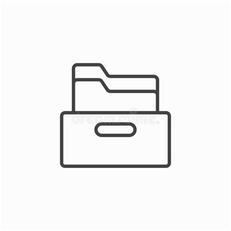 Store Files Vector Icon Set Stock Vector Illustration Of Administration Logo 340399398