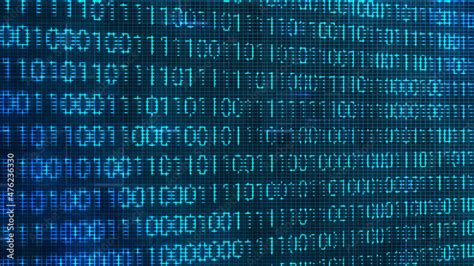 4K Digital Binary Code Random Number Grid Technology Background Stock