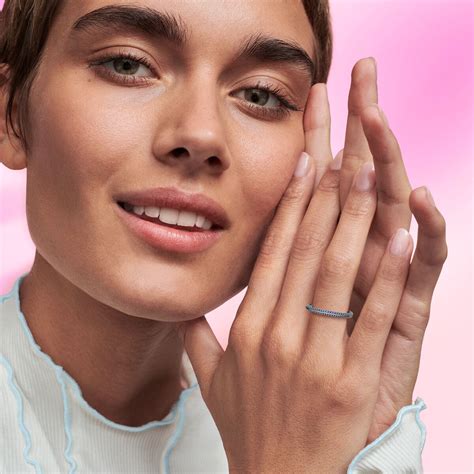 Pandora Me Blue Pavé Ring Sterling Silver Pandora Us