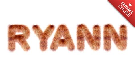 Ryann Fox Fur Font Text Effect Generator