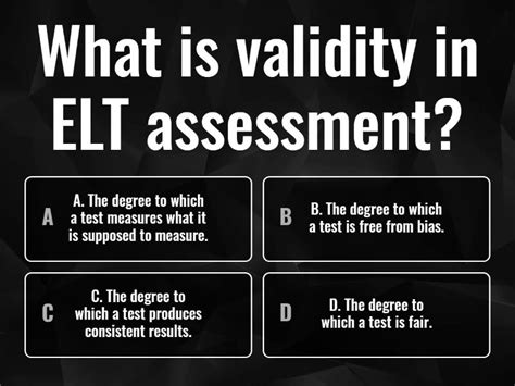 Validity Vs Reliability Mcq Quiz
