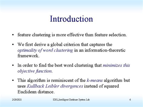 enhanced word clustering for hierarchical text classification advisor
