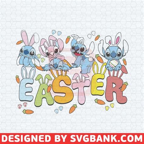 Retro Disney Lilo Stitch Easter Svg