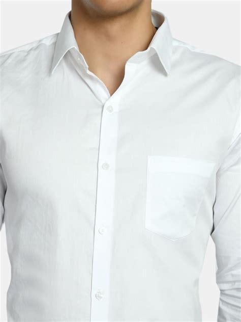 Buy Mens White Regular Fit Solid Formal Shirt Online Squirehood