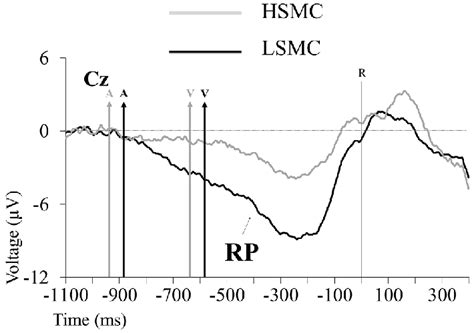 Response Locked Event Related Potentials Grand Average Event Related