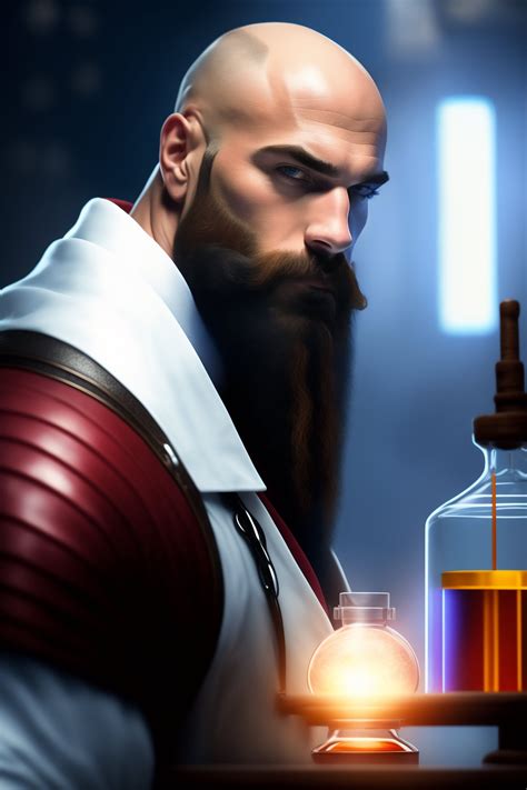 Lexica Kratos With Lab Coat Doing Science