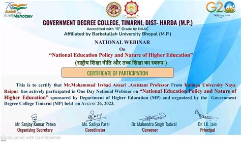 Mohammad Irshad Ansari On Linkedin I Am Happy To Share Successfully Completed One Day National