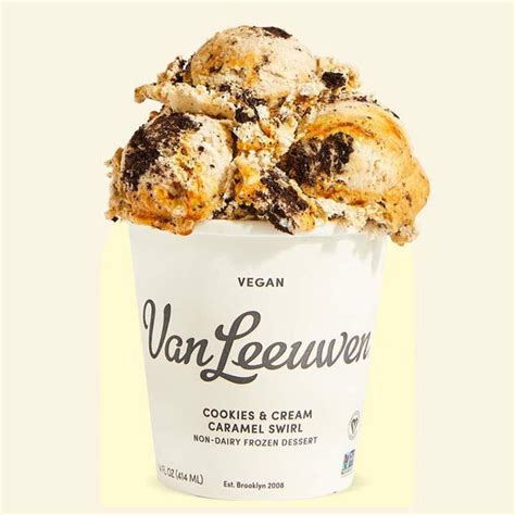 Van Leeuwen Vegan Cookies And Cream Caramel Swirl Pint East Side Grocery