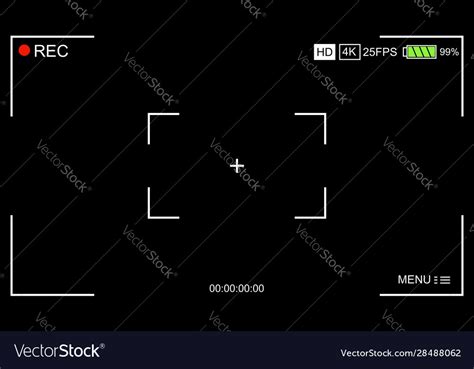 Camera Viewfinder Template Focusing Screen Camera Vector Image