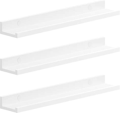 Set Van 3 Wandplanken 60 Cm Breed Wit Bol