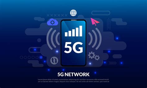 5g 모바일 네트워크 개념 광대역 통신 무선 인터넷 글로벌 네트워크 고속 혁신 연결 데이터 속도 기술 플랫 아이콘 웹 방문