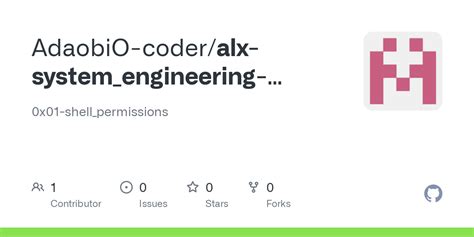 Github Adaobio Coderalx Systemengineering Devops 0x01 Shellpermissions