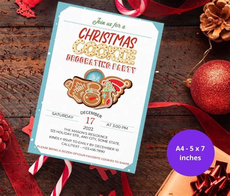 Christmas Cookie Decorating Party Invitation Elearning Yard
