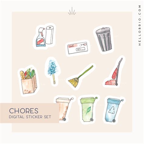 Digital Stickers Watercolor Days Of The Week Hello Brio Hello Brio