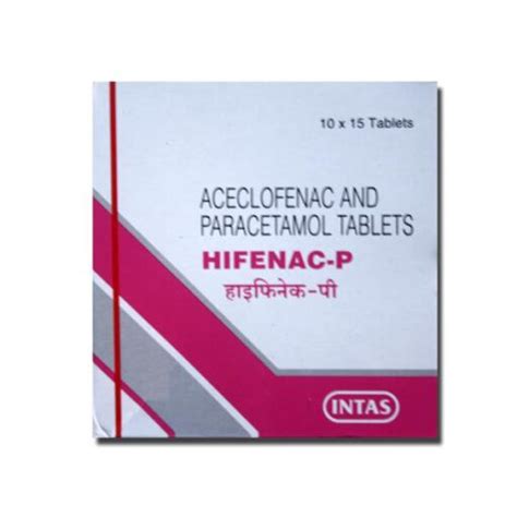 Hifenac P Tablet Intas Fitbynet Com