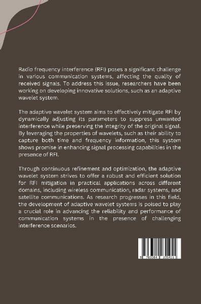Development Of An Adaptive Wavelet System For Radio Frequency