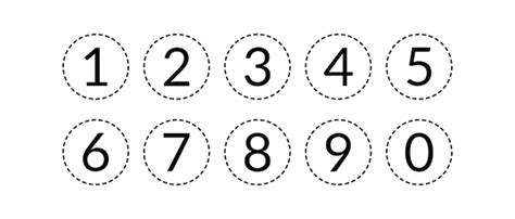 색 배경에 숫자가 있는 숫자와 버튼 프리미엄 벡터