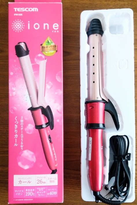 テスコム カールヘアアイロン マイナスイオンスチーム機能アイロン径26mm｜paypayフリマ