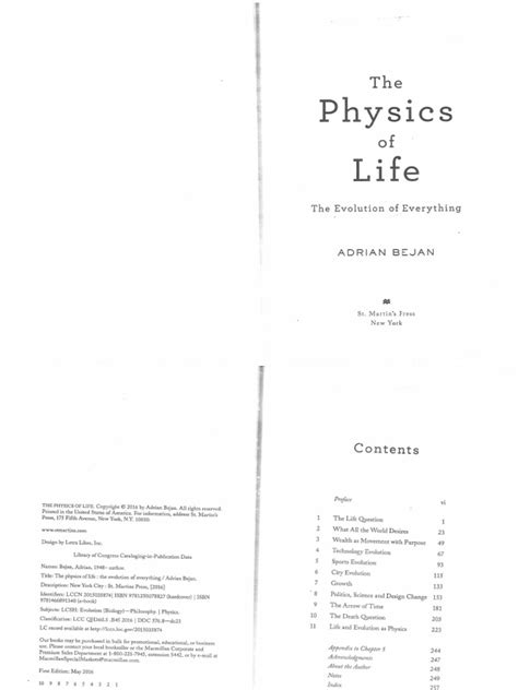 2016 Bejan The Physics Of Life Pdf
