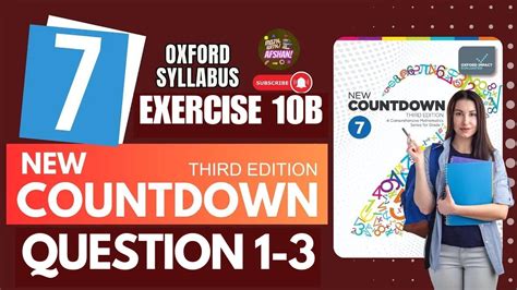 Class 7th Math Exercise 10b Question 1 3 Countdown 7 Oxford Syllabus Math With Afshan