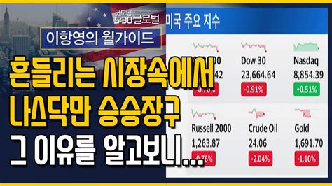 이항영의 월가이드 흔들리는 시장 속에서나스닥만 승승장구그 이유를 알고보니 증시 증권 Youtube