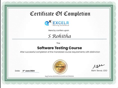 S Rohitha On Linkedin Softwaretestingcourse
