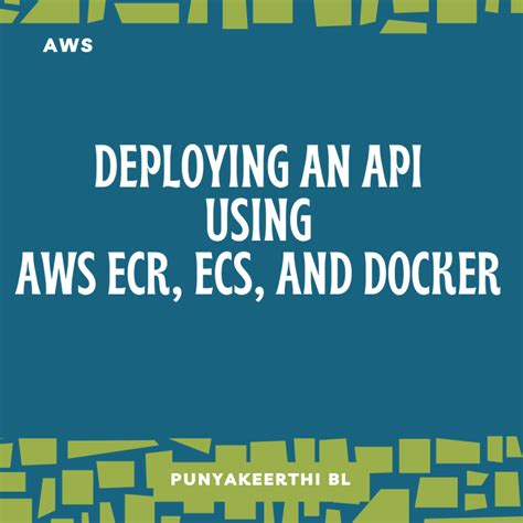 punyakeerthi bl on linkedin deploying an api using aws ecr ecs and docker