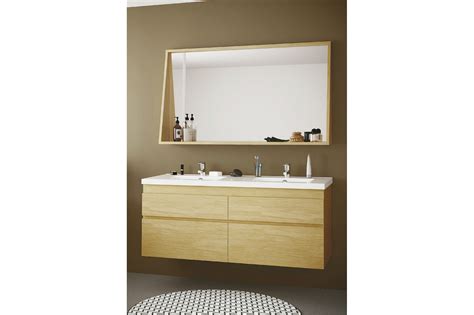 Meuble En Bois Massif 120 Cm Avec Sa Double Vasque Napoli Hellin