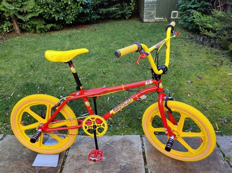 Old School Bmx Bike Skyway Mags Usa Retro Freestyler Red Bicycle Pro