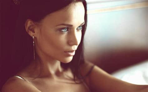 Wallpaper Women Face Portrait Looking Away Depth Of Field Bare