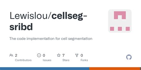 GitHub Lewislou Cellseg Sribd The Code Implementation For Cell