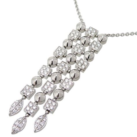 Bvlgari 銀座店 Bvlgari ブルガリ ルチア ネックレス 750ホワイトゴールド レディース Dh79938 Ds大黒屋
