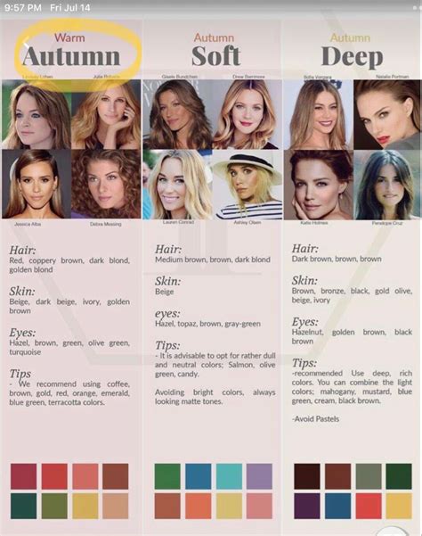 Autumn Color Palette Soft Autumn Color Palette Deep Autumn Color Palette Fall Color Palette