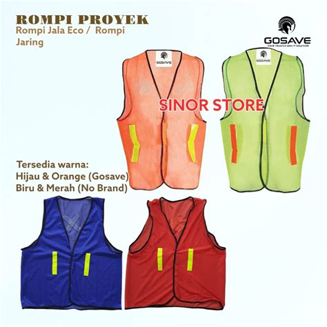 Jual Rompi Jaring Proyek Safety Vest Polyster Scotlite Shopee Indonesia