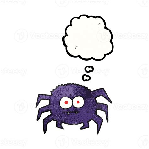 Drawn Thought Bubble Textured Cartoon Spider 45193523 Png