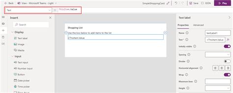 쇼핑 목록 카드 만들기 Power Apps Microsoft Learn