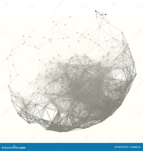 Connection Structure Wireframe Illustration Stock Vector Illustration Of Form Education
