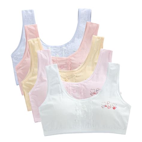 Girls Cotton Cropped Brasgirls Training Bras Girls Sports Bras For