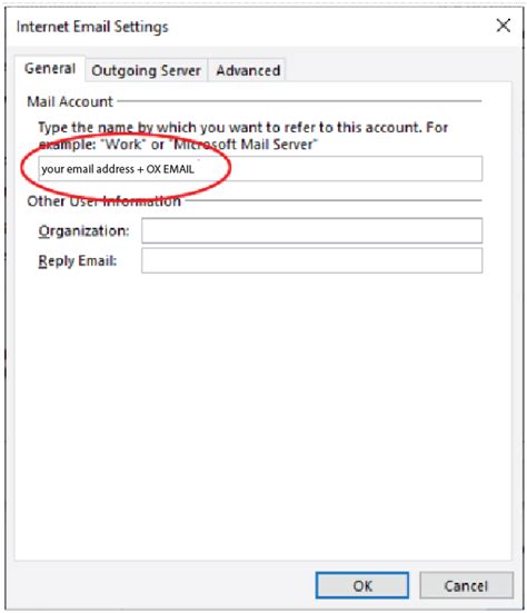 Outlook Settings For Ox Email Account Encirca