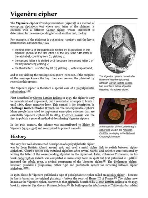 vigenère cipher pdf security engineering applied mathematics