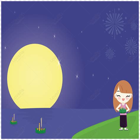 ลอยกระทงในท้องฟ้า วัน ลอยกระทง วันลอยกระทง ฟ้าเปิด Png สำหรับการดาวน์