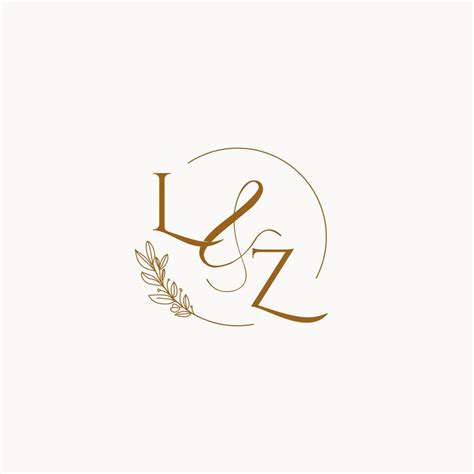 LZ Initial Wedding Monogram Logo 10256602 Vector Art At Vecteezy