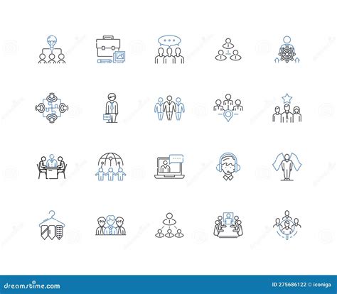 Administration Mastery Line Icons Collection Efficiency Organization
